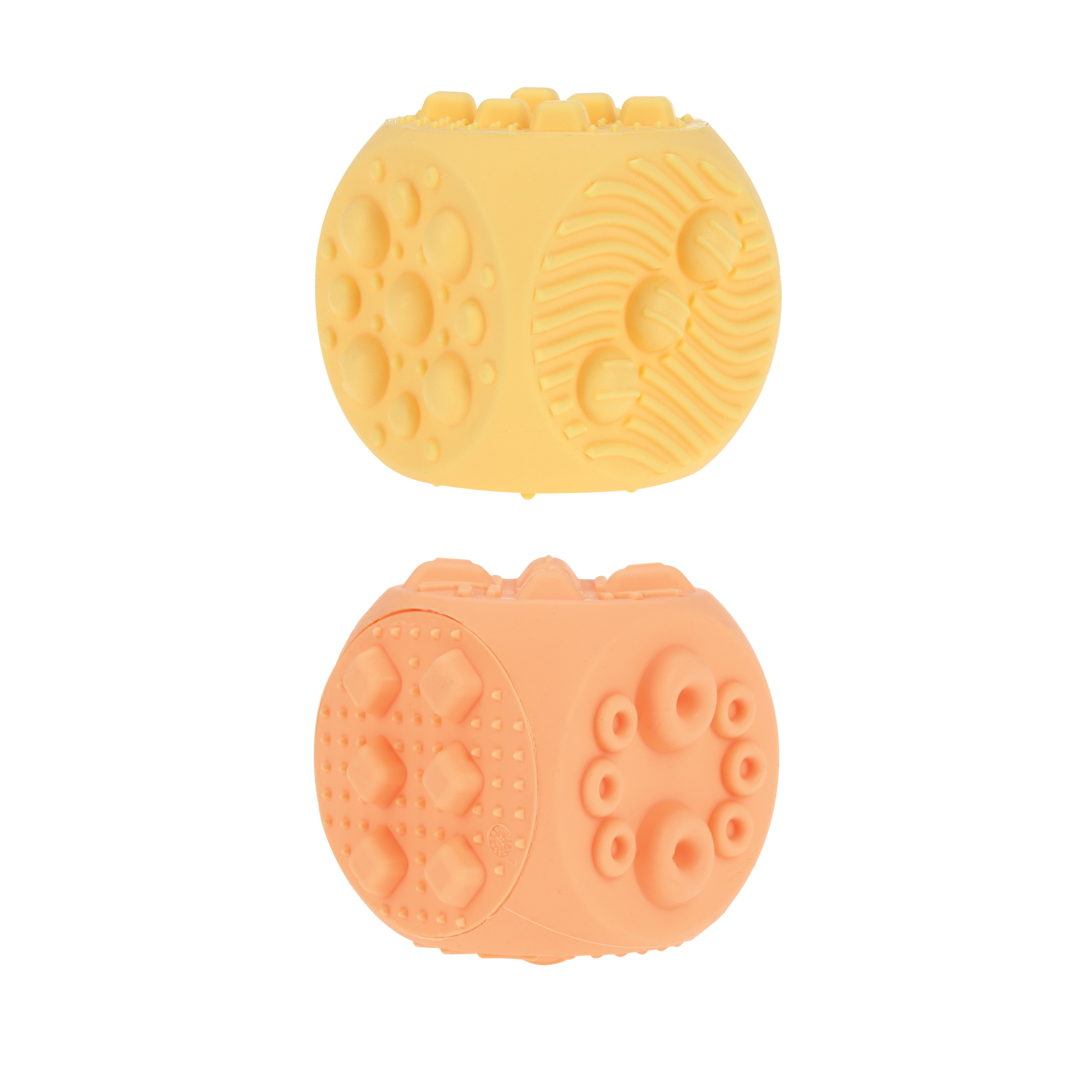 Nuby Silicone Block Poppers Sensory Teether Toy for Infants, Yellow ...