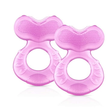 Nuby Teethe-eez Silicone Pink Teether with Case - Walmart.com