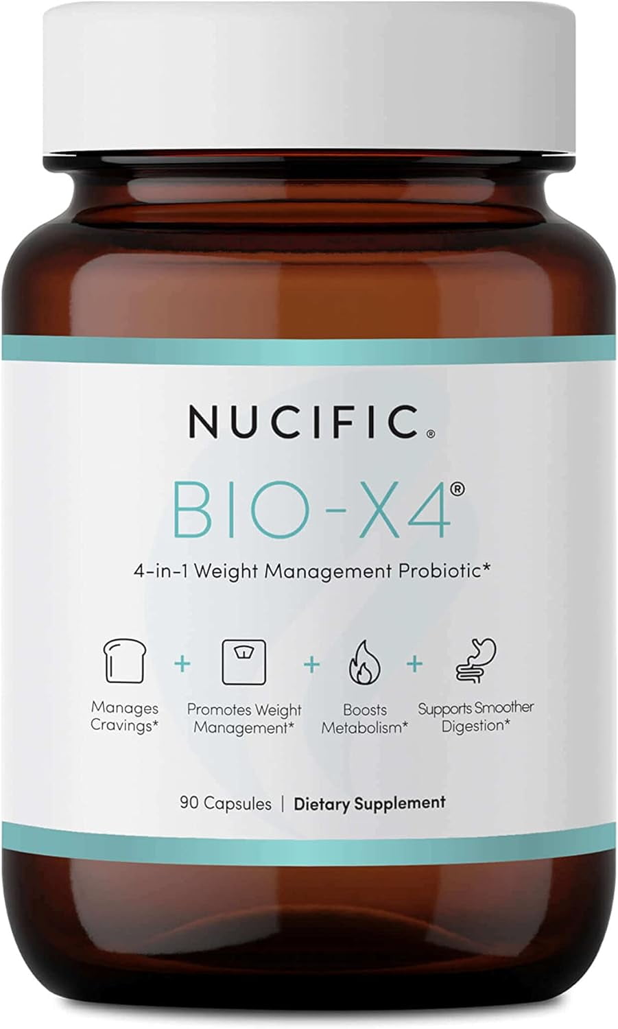 Nucific® Bio-X4 4-in-1 Weight Management Probiotic Supplement, 90 Count ...