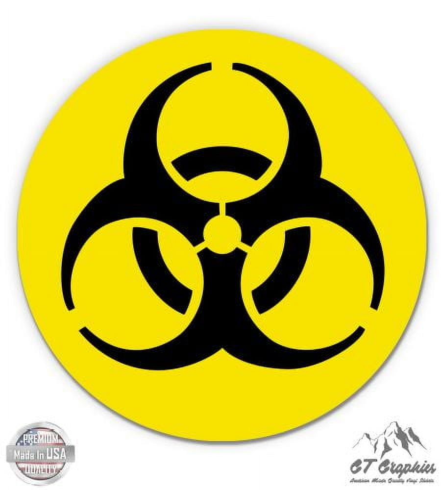 Nuclear Circle Danger Warning Radioactive Yellow - 12" Vinyl Sticker ...