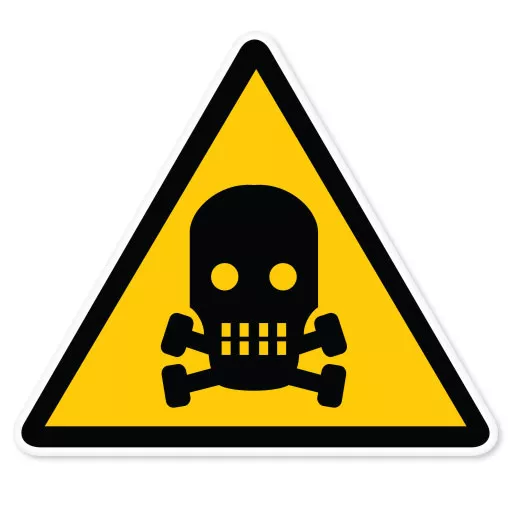 Nuclear Danger Warning Sign Sticker Decal Phone Decal Water Bottle ...
