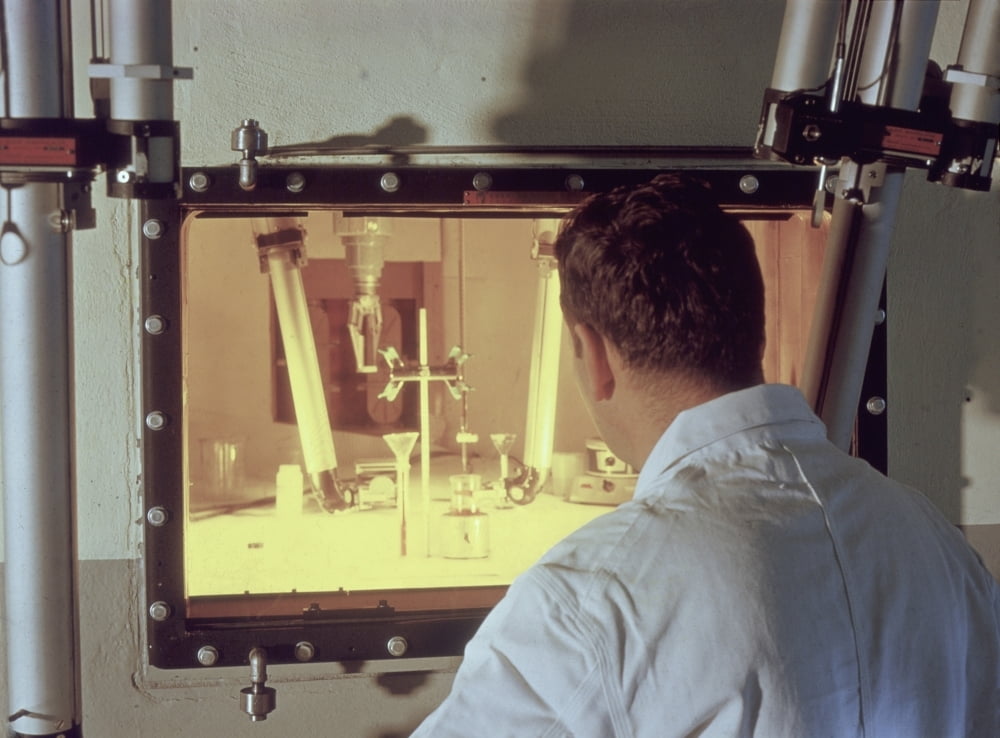 Nuclear Engineer Is Protected From Radiation By A Fifty-Two Inch Thick ...