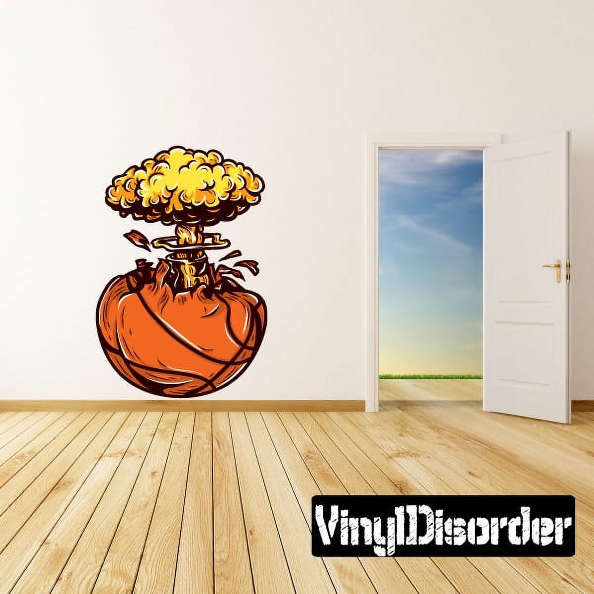 Nuclear Explosion Basketball Wall Decal - Vinyl Car Sticker ...