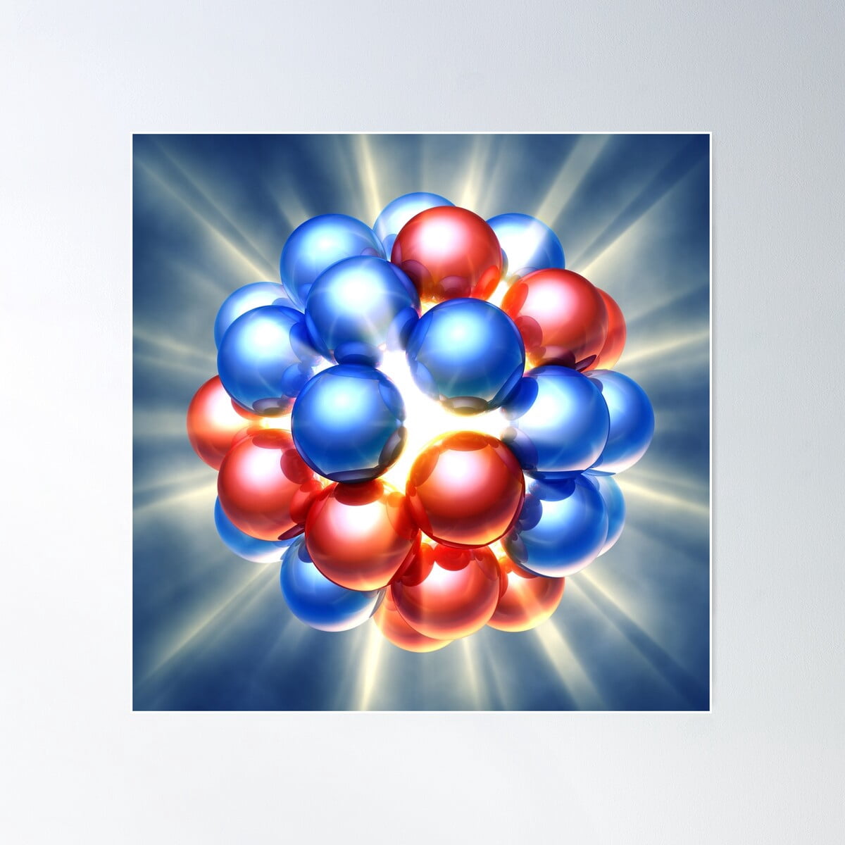 Nuclear Fission Poster Wall Art, Modern Wall Decor For Living Room ...