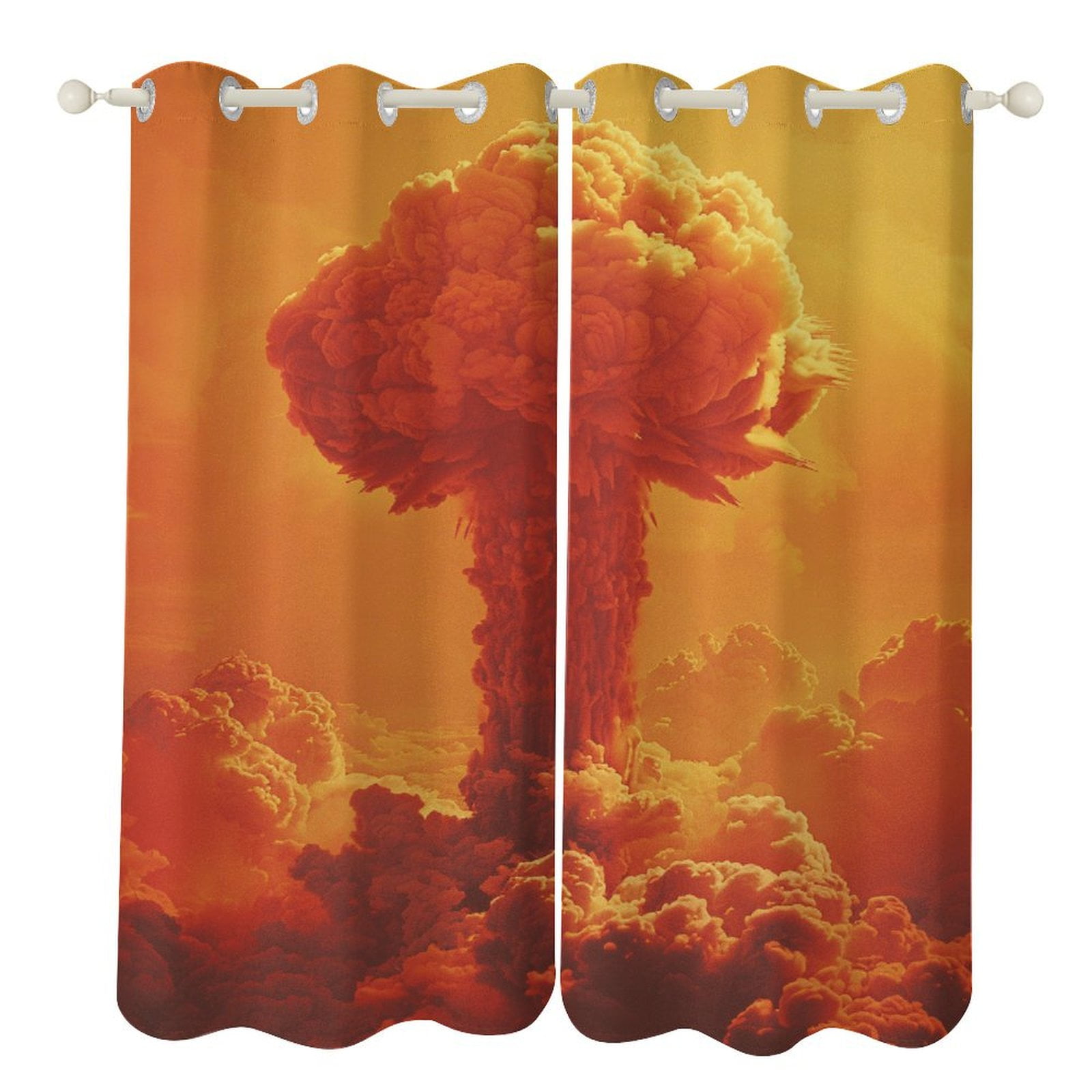 Nuclear Mushroom Cloud Curtains Aesthetic Envrionmental Friendly ...