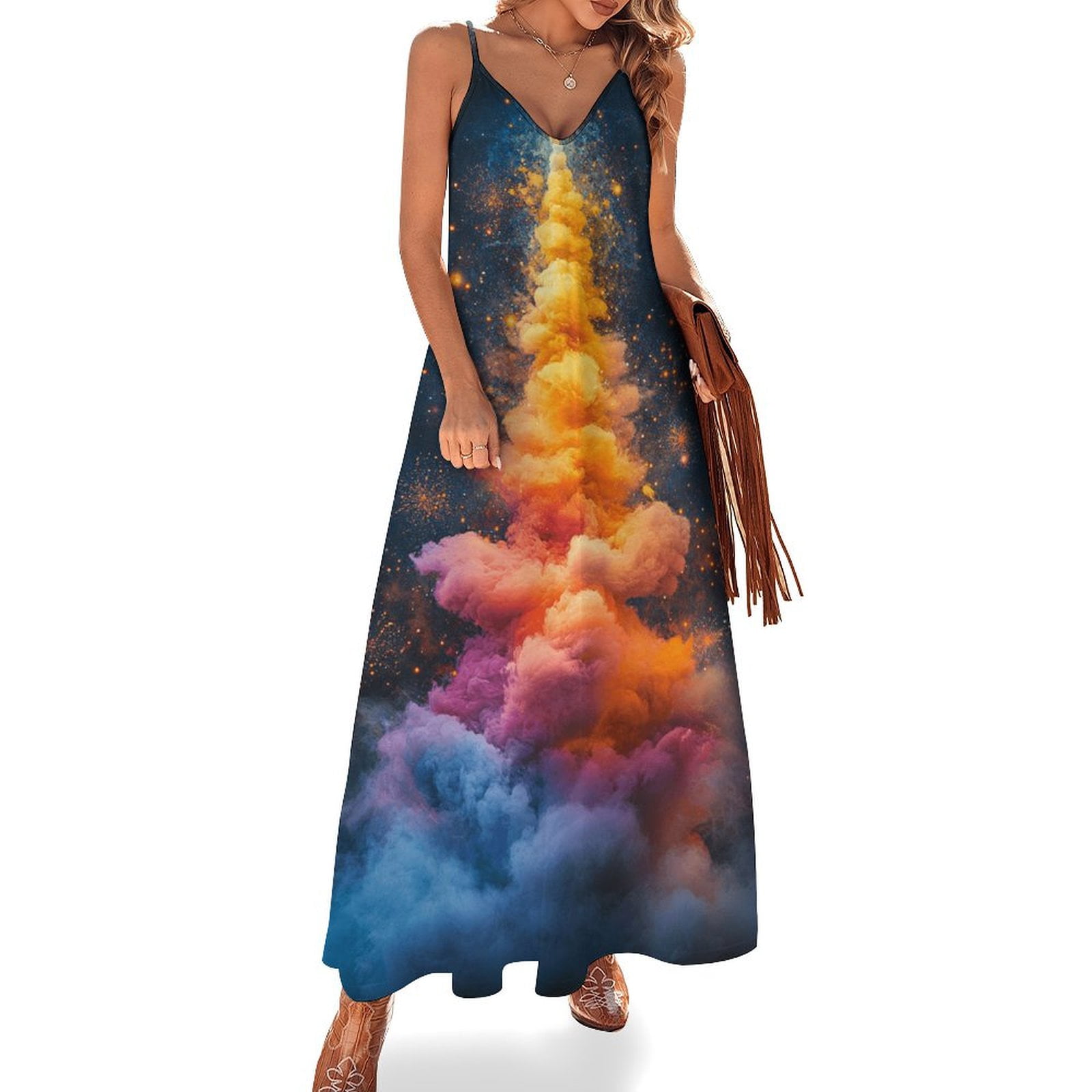 Nuclear Mushroom Cloud Sleeveless Dress Woman Fashion Long Dresses ...