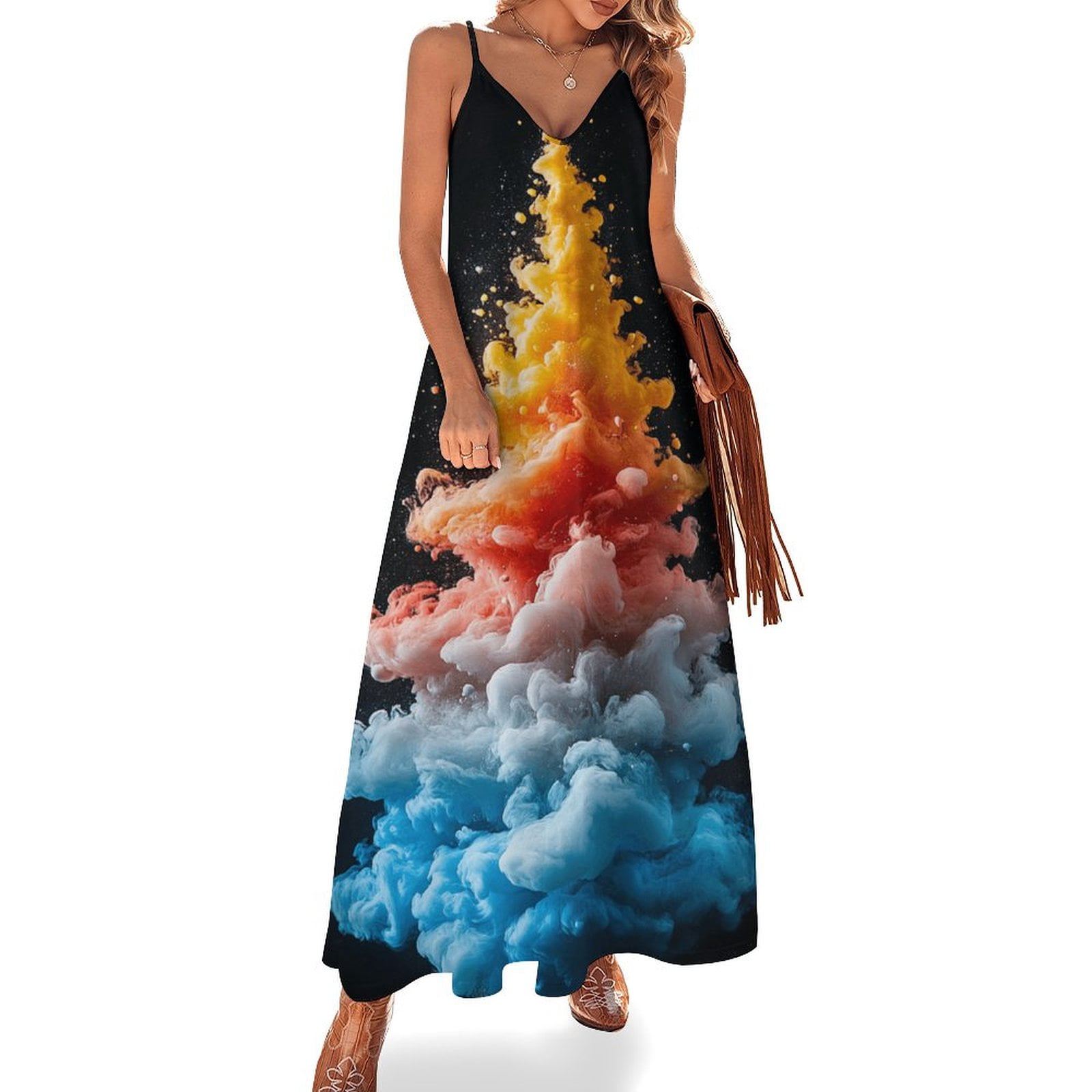 Nuclear Mushroom Cloud Sleeveless Dress Woman Fashion Long Dresses ...