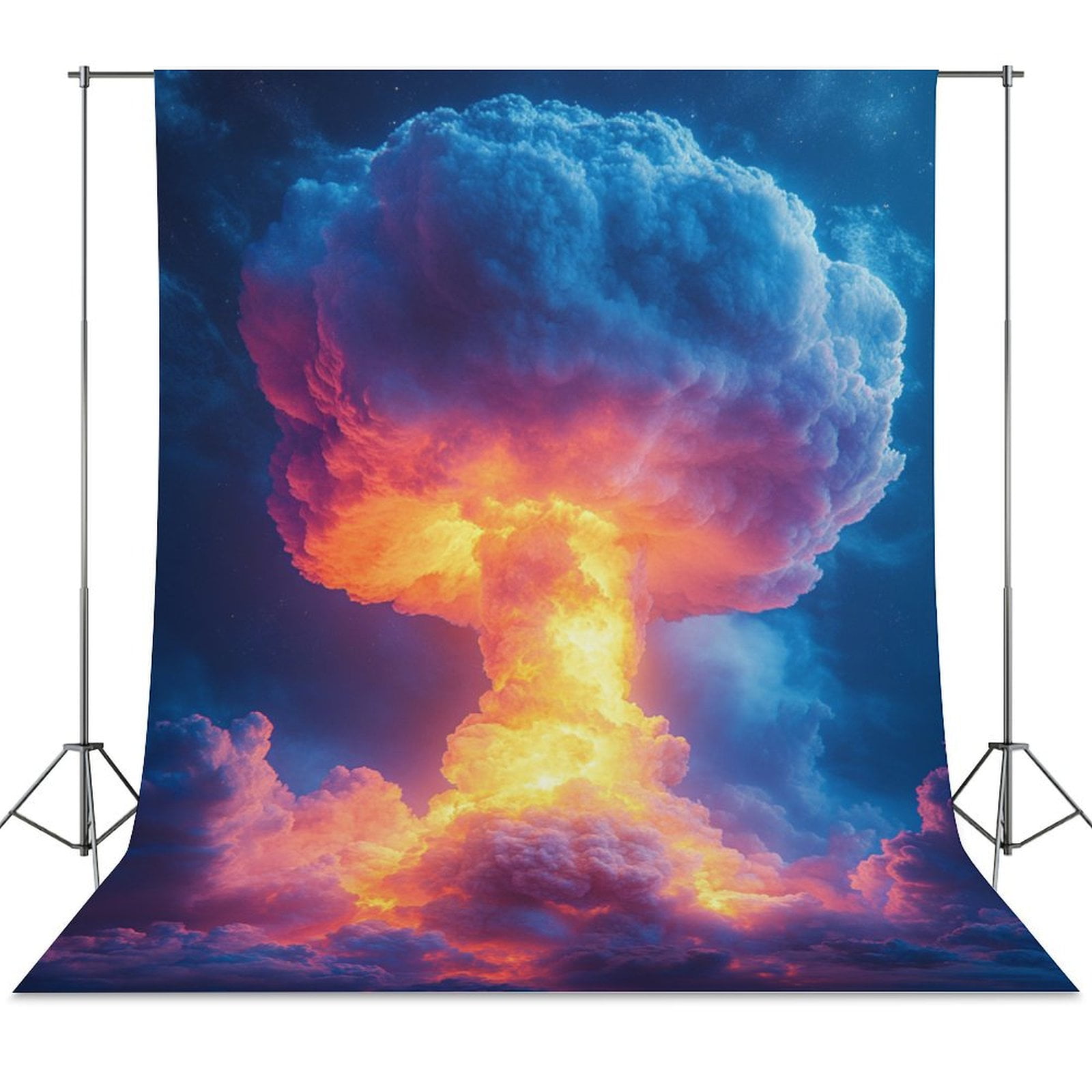 Nuclear Mushroom Cloud Spring Wall Backdrop Background Floral Backdrops ...