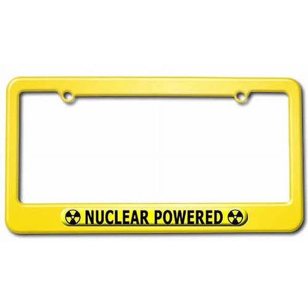Nuclear Powered Black Yellow, Radiation Biohazar License Plate Tag ...