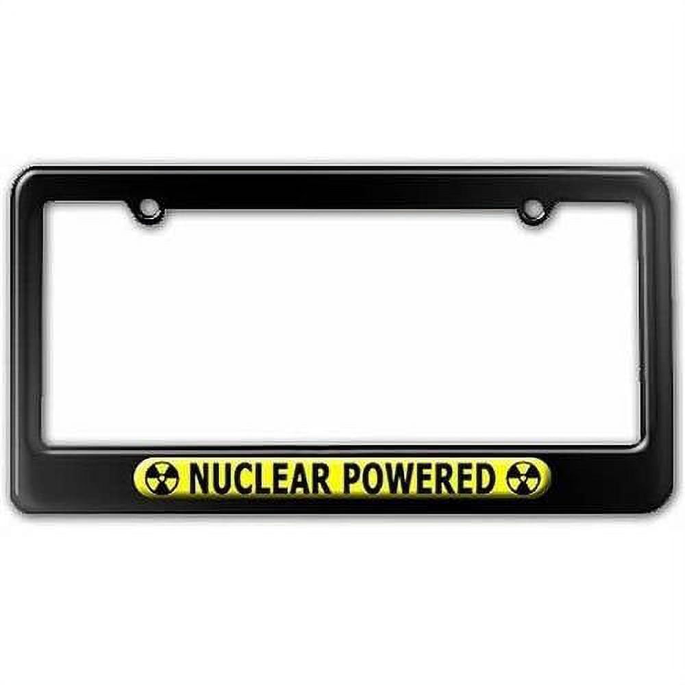 Nuclear Powered Black Yellow, Radiation Biohazar License Plate Tag ...