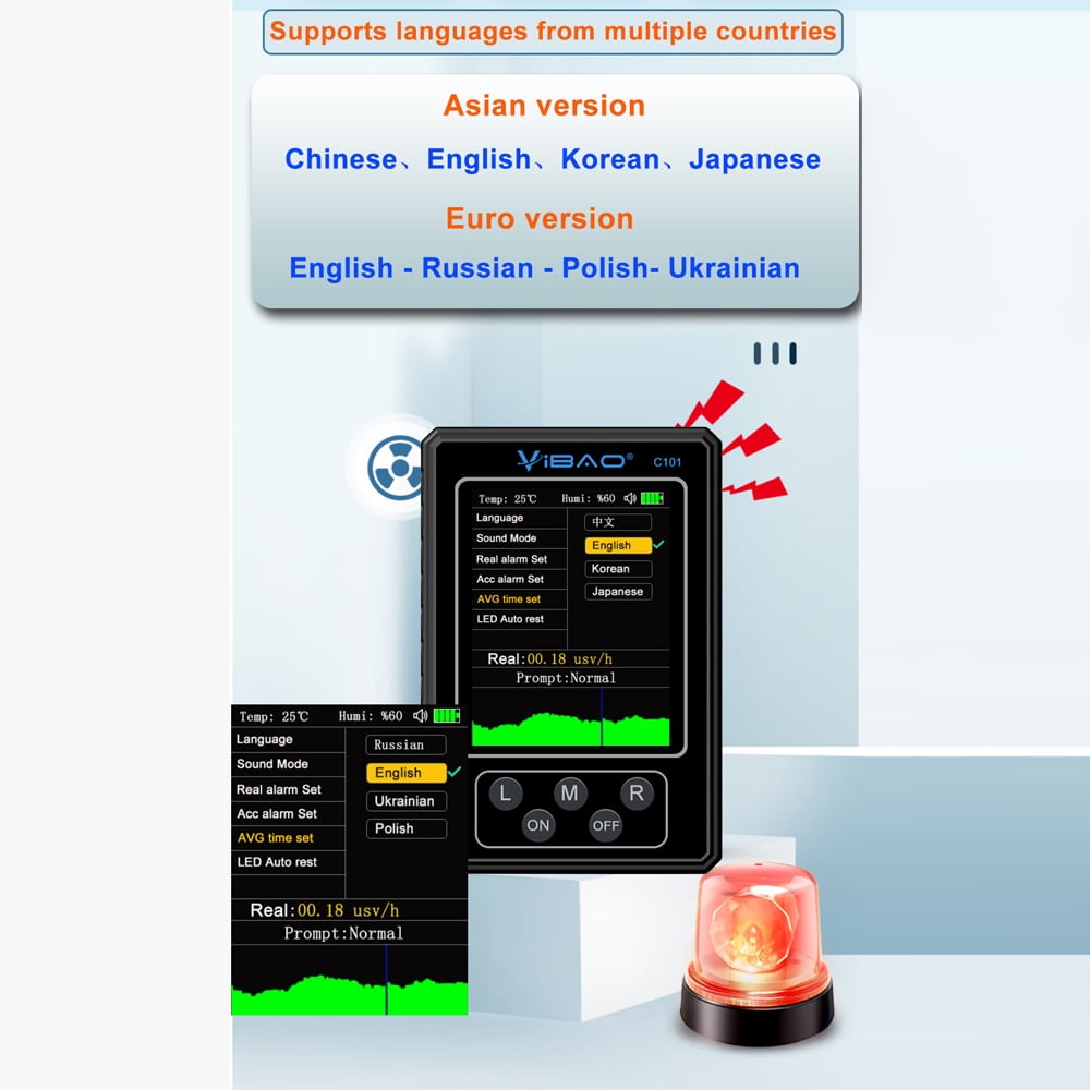 Nuclear Radiation Detector,Counter Tft Color Tft Color Display Tester ...