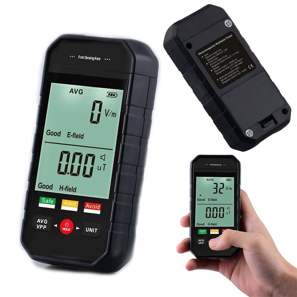 Nuclear Radiation Detector Electromagnetic Digital LCD EMF Meter Geiger ...