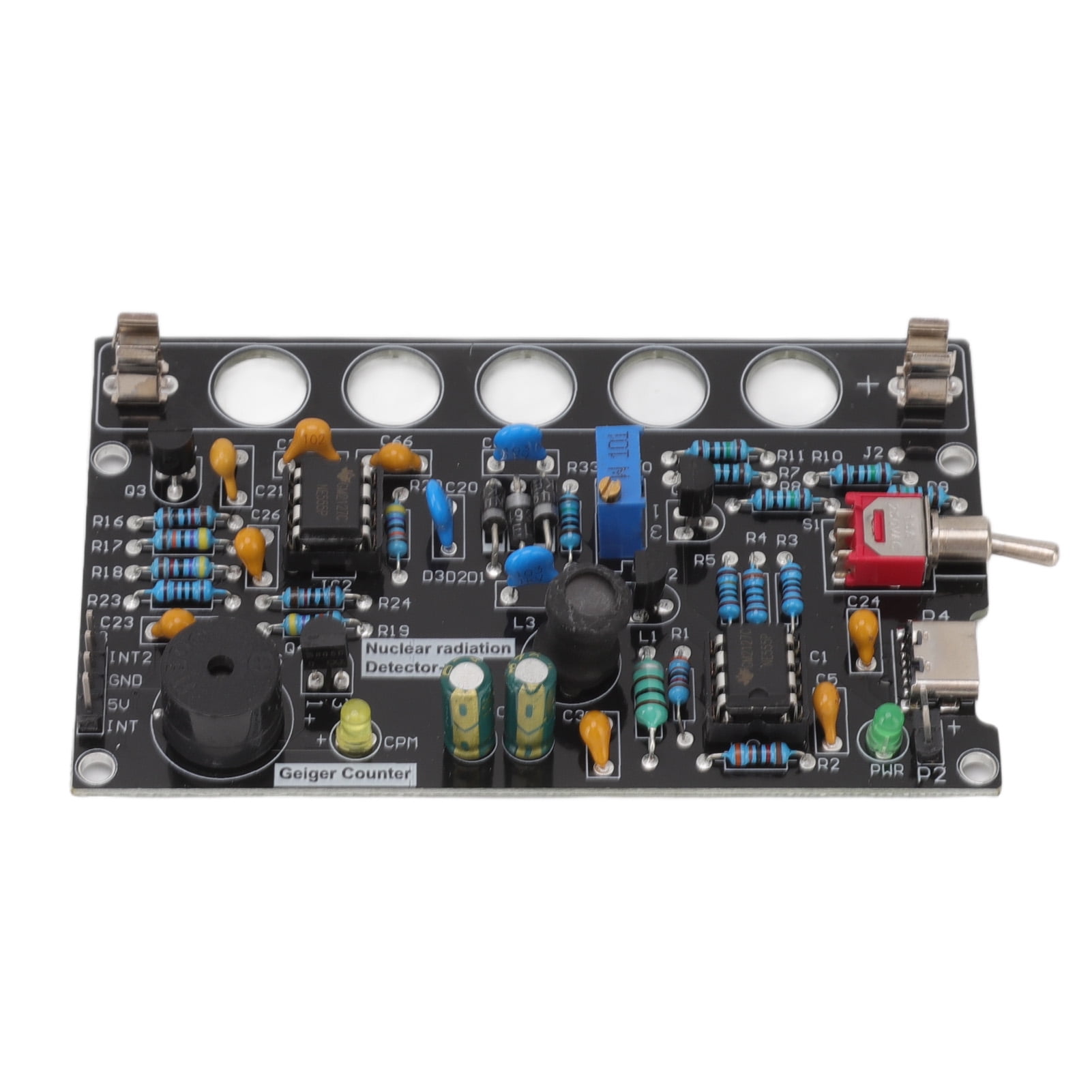 Nuclear Radiation Detector Kit, Geiger Tube Circuit Board, Sound/Light ...