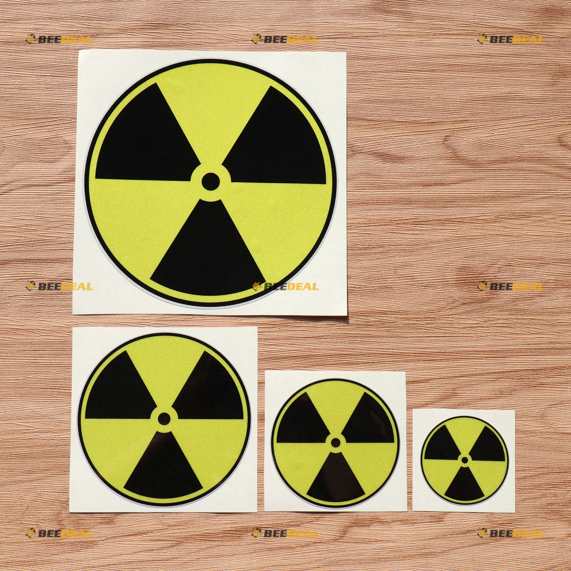 Nuclear Radiation Radioactive Warning Round Vinyl Decal Sticker - 4 ...