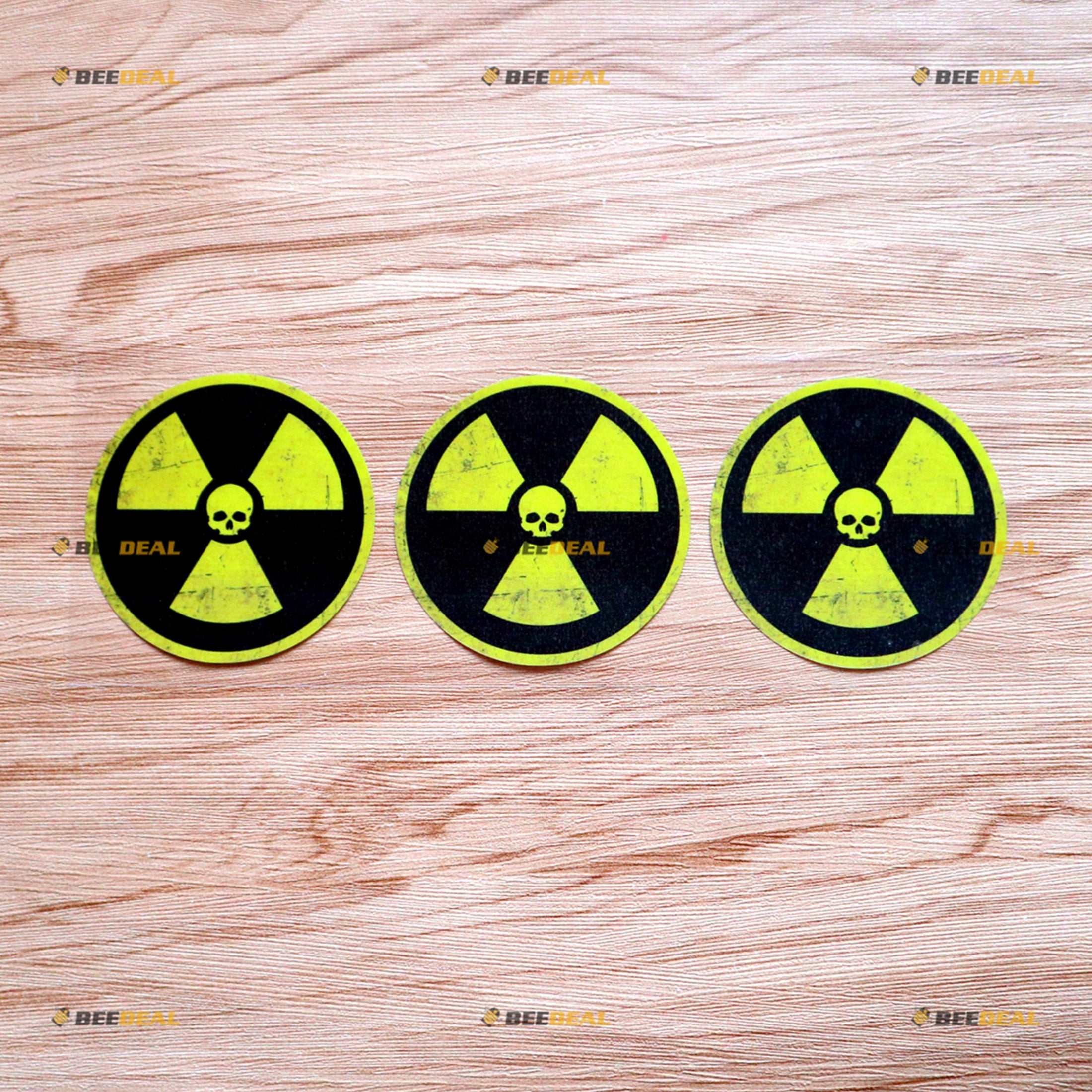 Nuclear Radiation Sign Radioactive Warning Sticker Decal Vinyl ...
