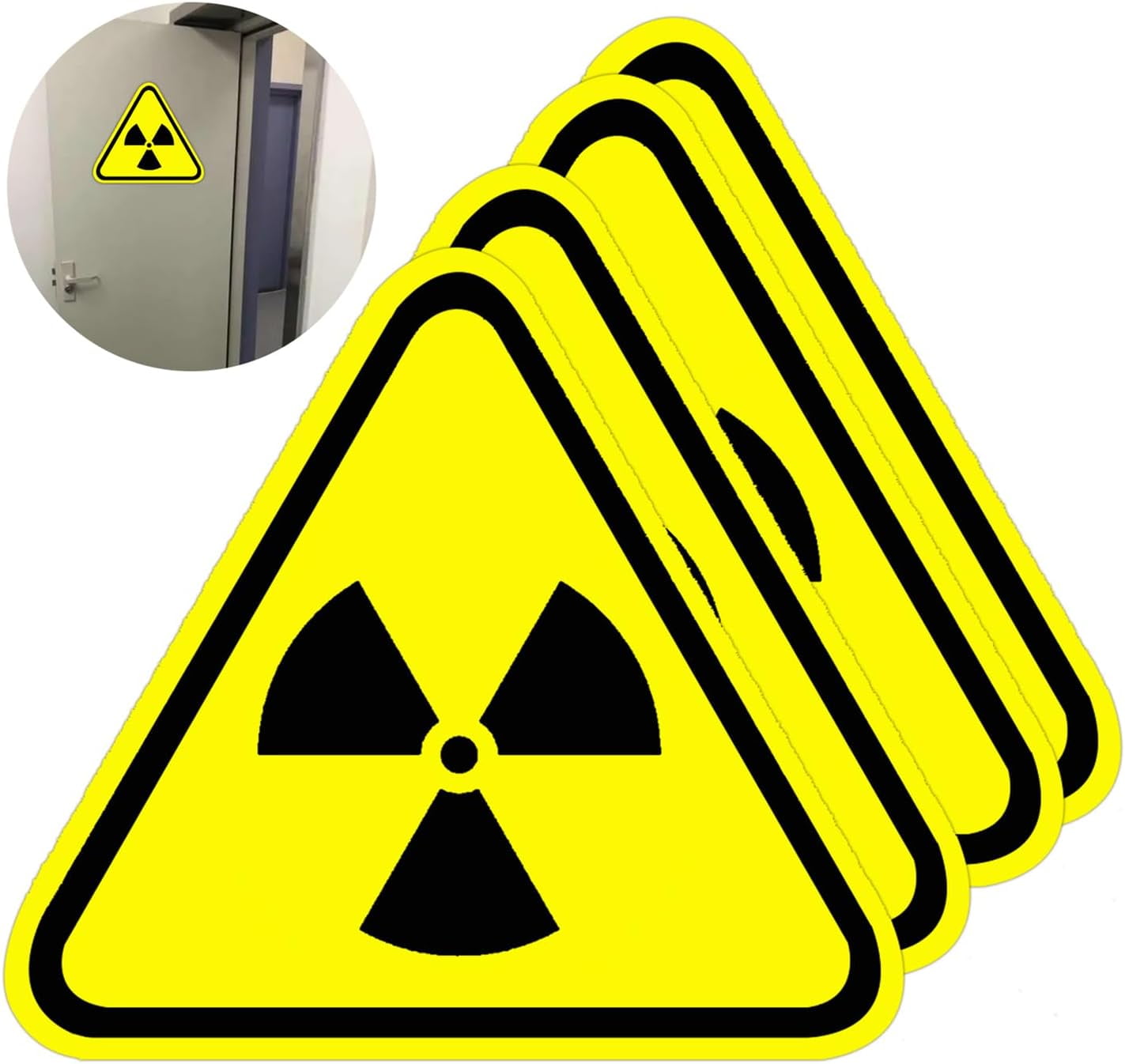 Nuclear Radiation Warning Symbol Stickers 3inch Caution Radiation ...