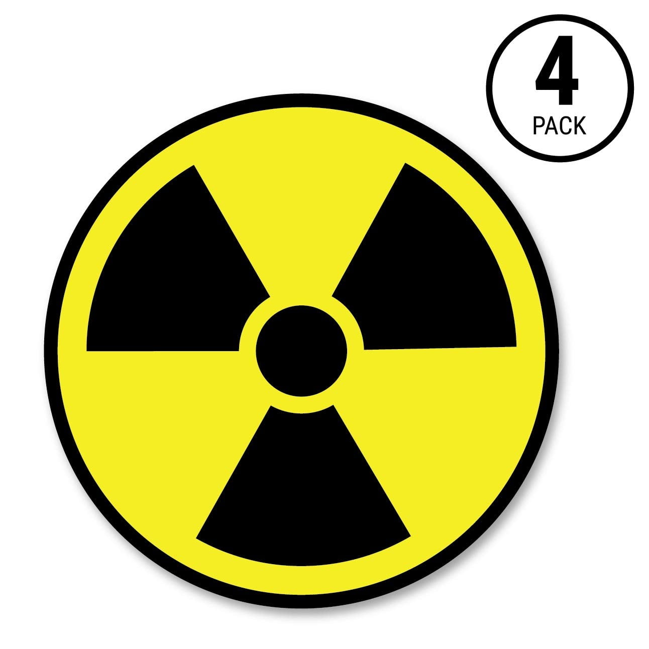 Nuclear Radiation Warning Symbol Stickers by Sutter Signs ...