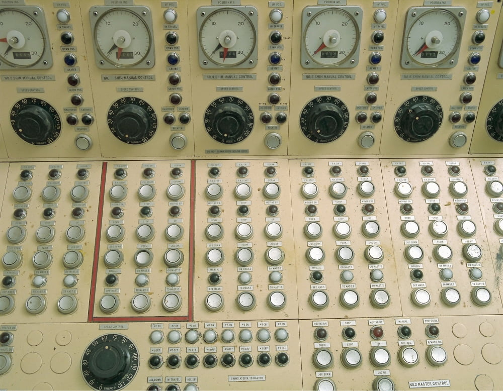 Nuclear Reactor Control Panel For The Manual Operation Of The Control ...