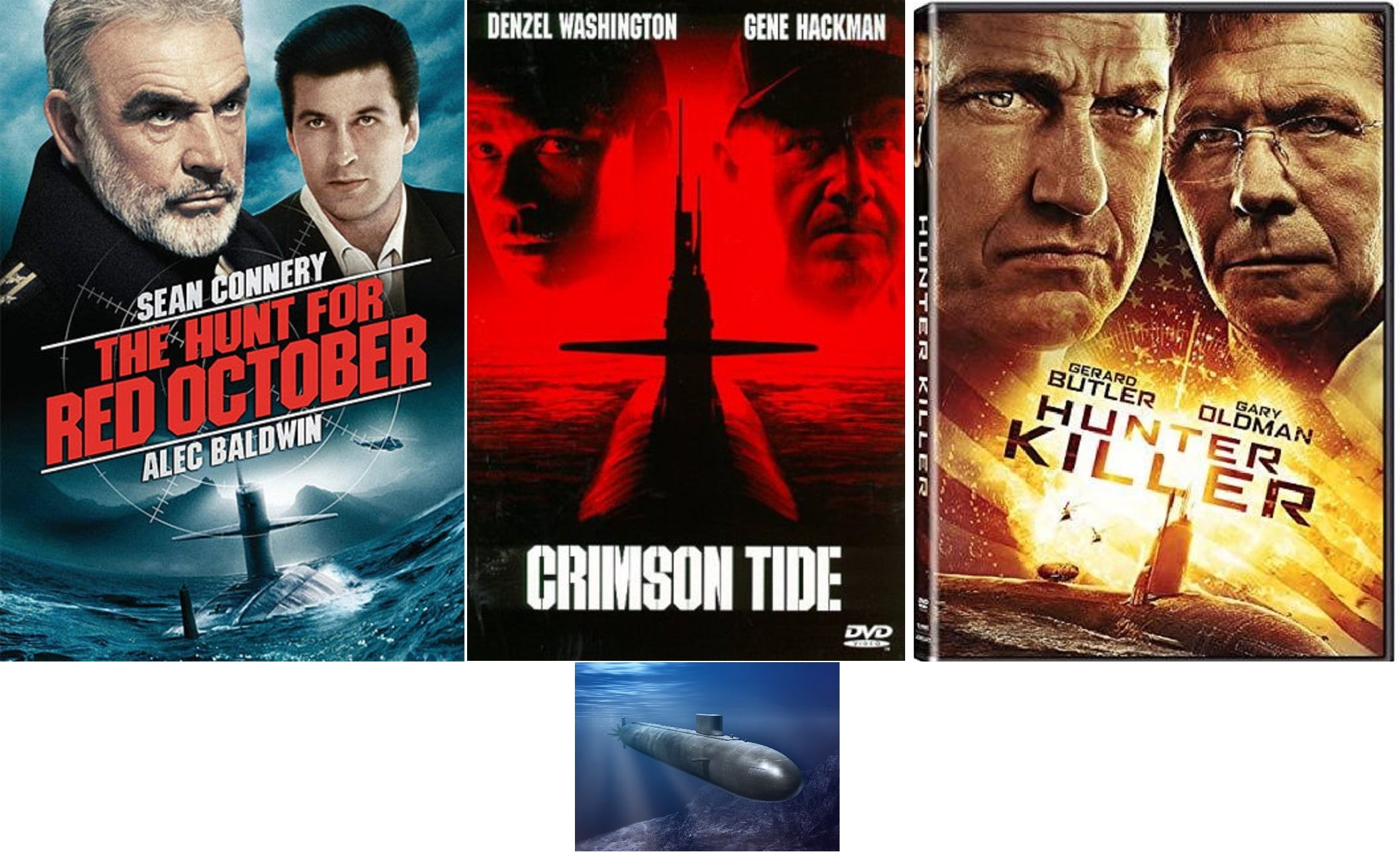 Nuclear Submarine Showdown Triple Feature Hunt Red October, Crimson ...