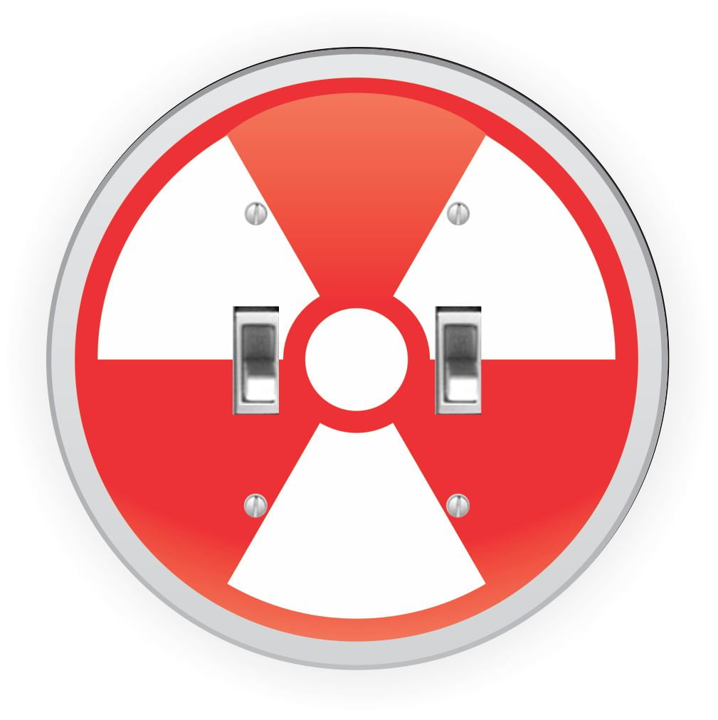Nuclear Symbol Design - Round Light Switch Plate Cover - Double Toggle ...