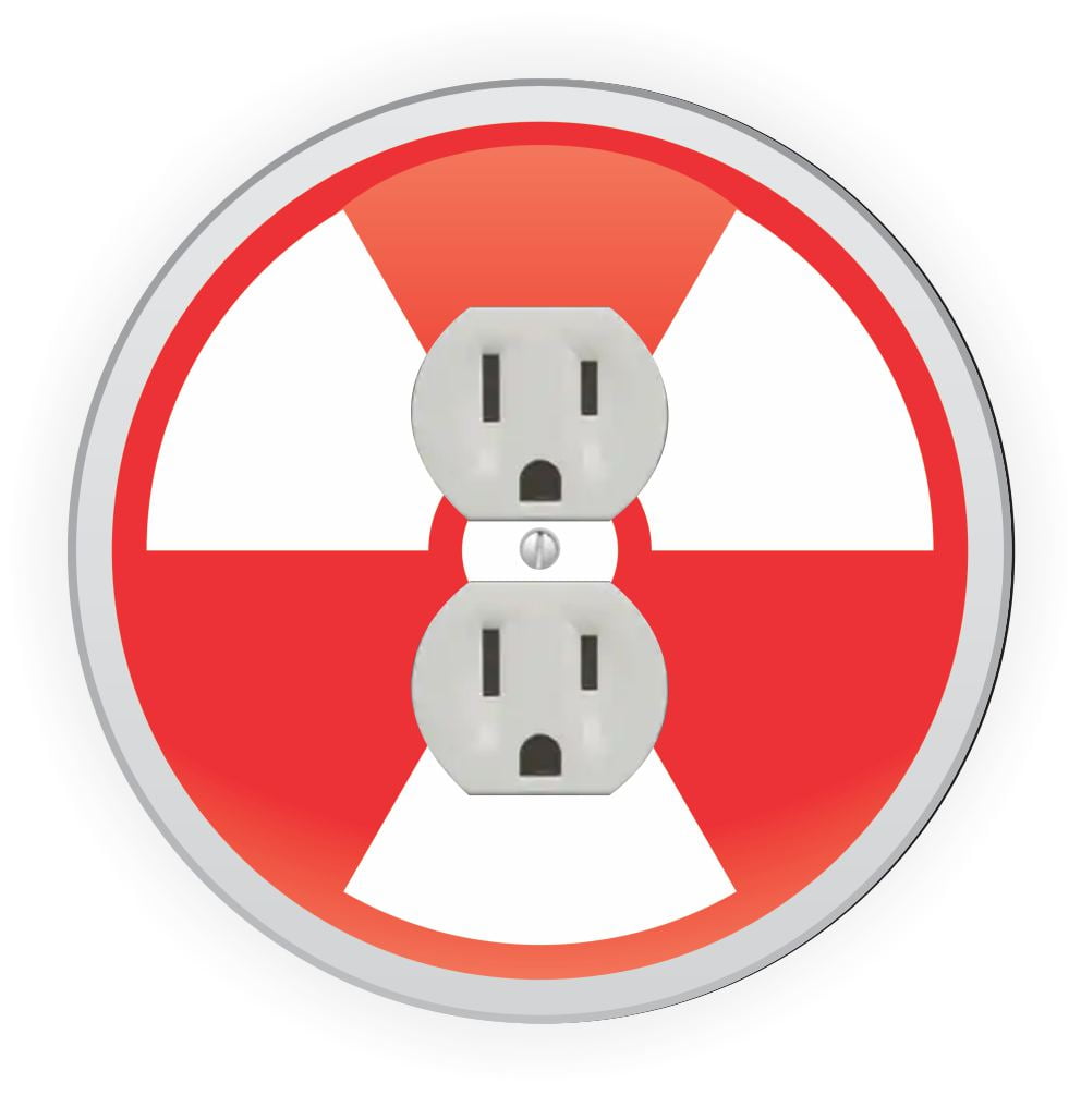 Nuclear Symbol Design - Round Light Switch Plate Cover - Outlet Cover ...