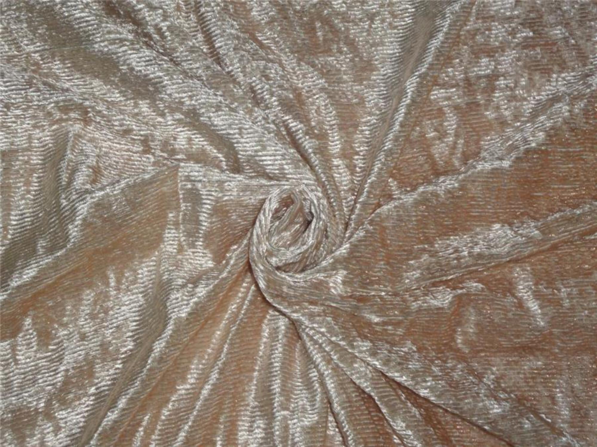 Nude Devore Burnout Velvet Stripes fabric 44" wide - Walmart.com