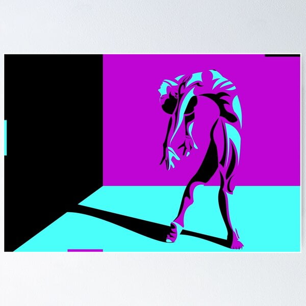 Nude Pop Color Woman Dancing Poster Wall Art, Modern Wall Decor For ...
