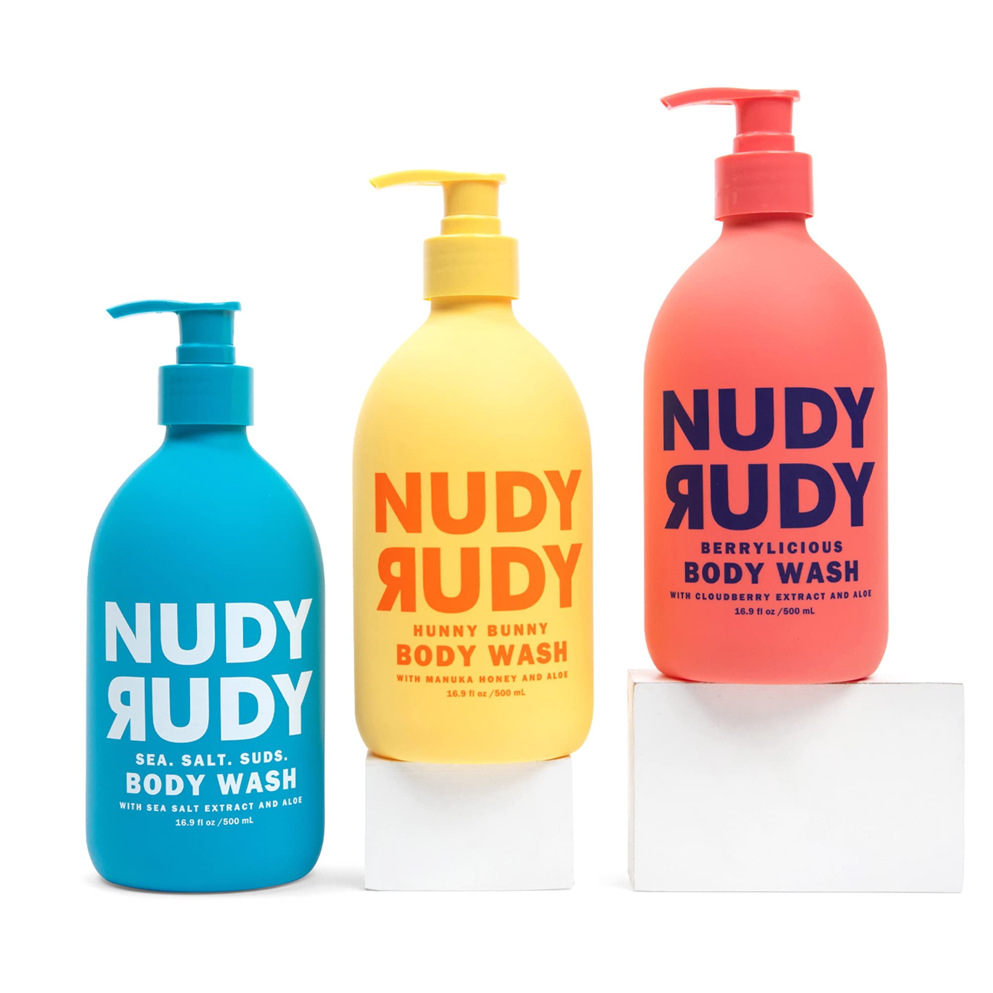 Nudy Rudy 3 Pack MZF22 Liquid Body Wash Bundle Sea Salt Suds ...