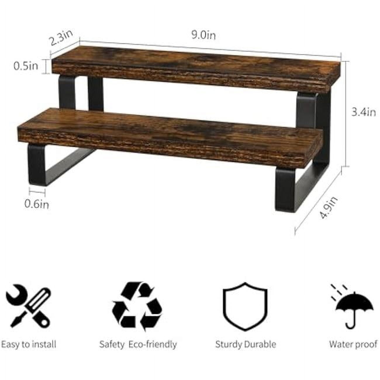 Nuegear TM57729 2 Tier Kitchen Counter Wooden Display Riser Stand ...