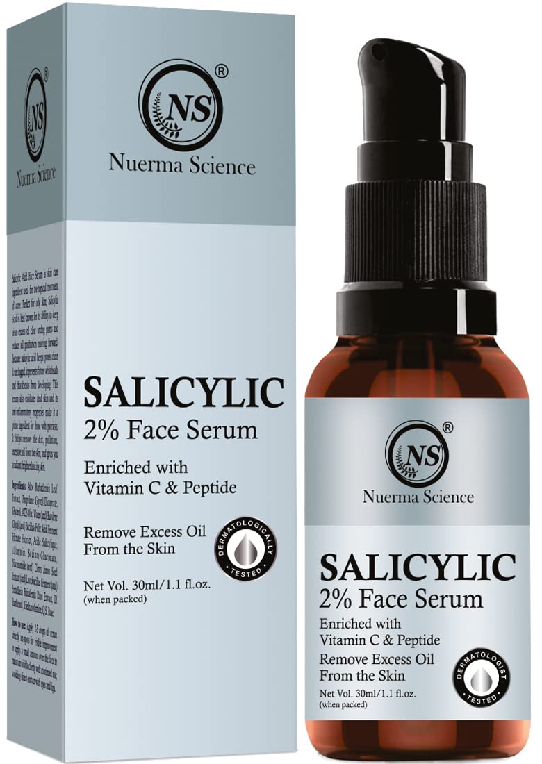 Nuerma Science 2% Salicylic Acid Face Serum (BHA Based) to Reduce ...