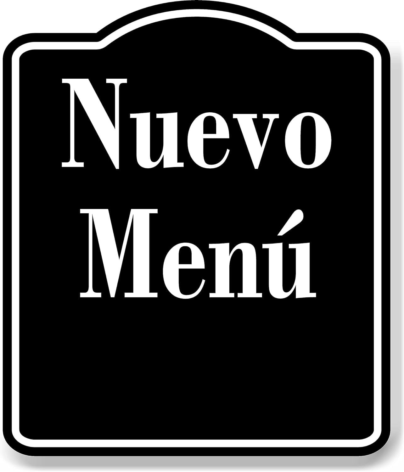 Nuevo Men Spanish firmar BLACK Aluminum Composite Sign, 20"x24 ...