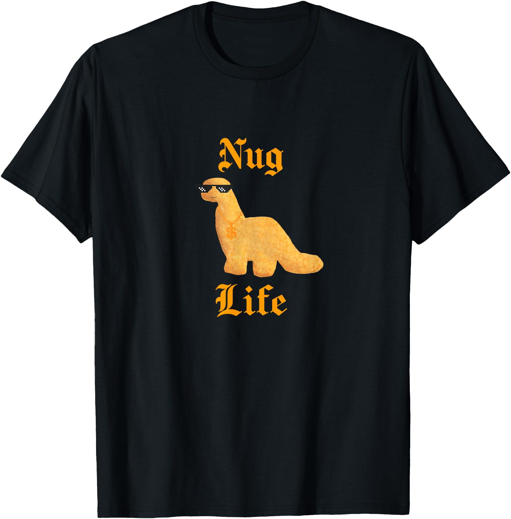 Nug Life Dino Nuggs Dino Chicken Nuggets Dinosaur Nugget T-Shirt,Black ...