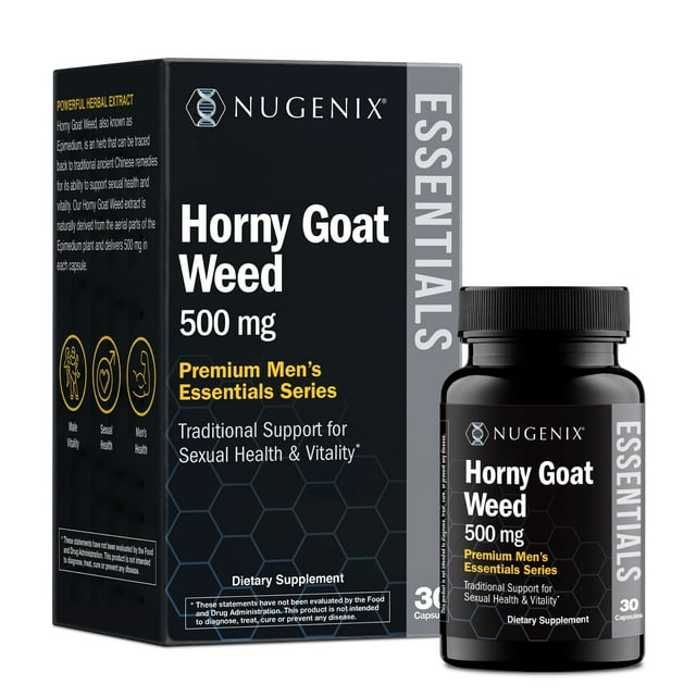 Nugenix Essentials Horny Goat Weed, Men's Health & Vitality Performance ...