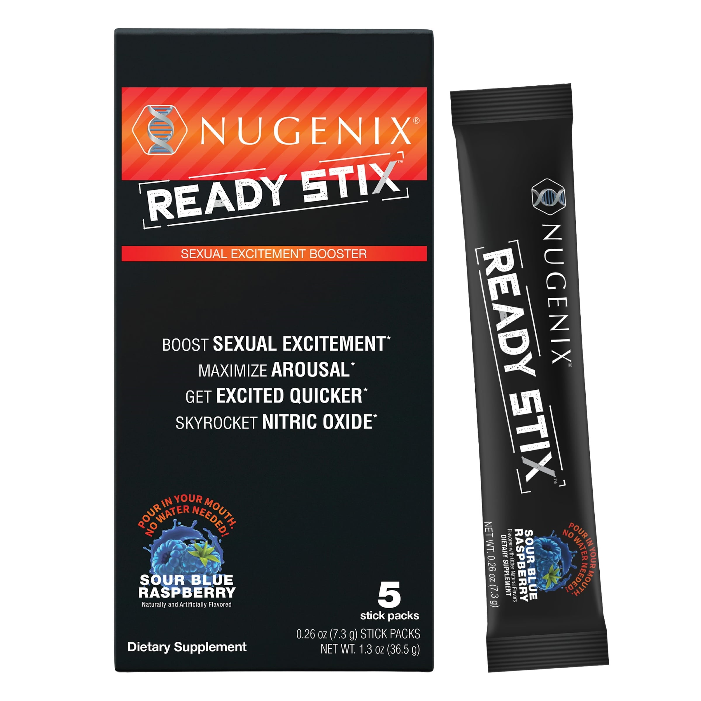 Nugenix Ready Stix - Men's Excitement Booster Supplement, 5 Packets ...