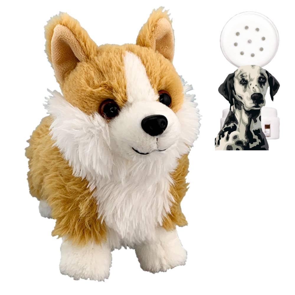 Nugget Corgi Stuffed Toy with Pre-Recorded Dog Sound - 8-Inch Realistic ...