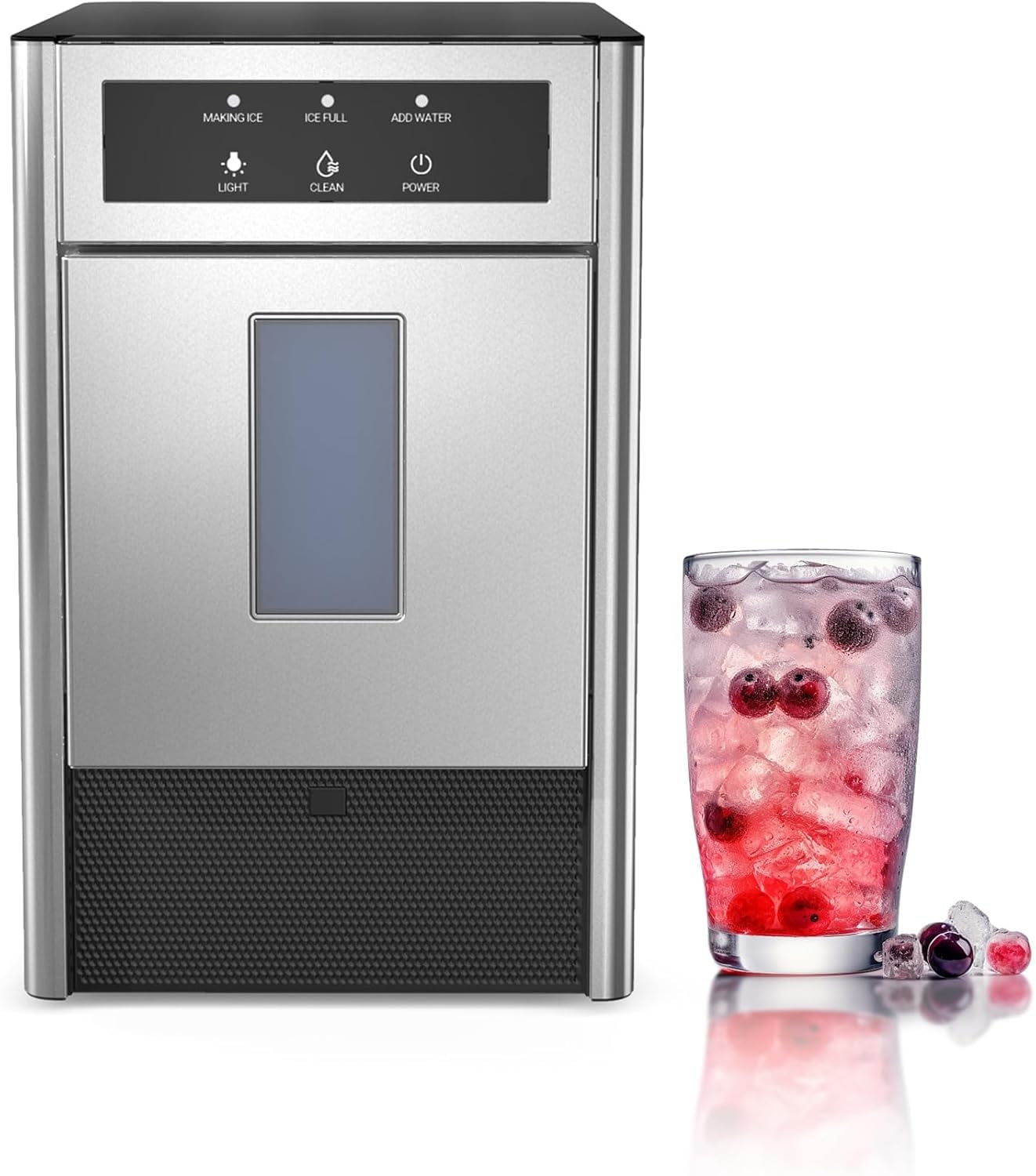 Nugget Ice Maker 44 LBS/24H Portable Ice Maker with Self-Cleaning ...