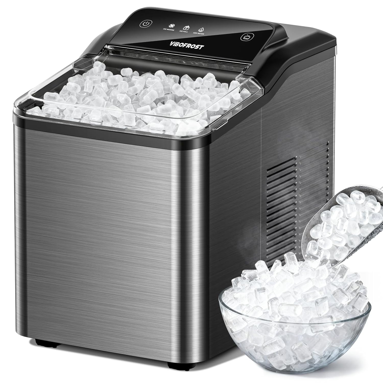 Nugget Ice Maker Countertop 35lbs/24H Sonic & Chewable Pellet Ice ...
