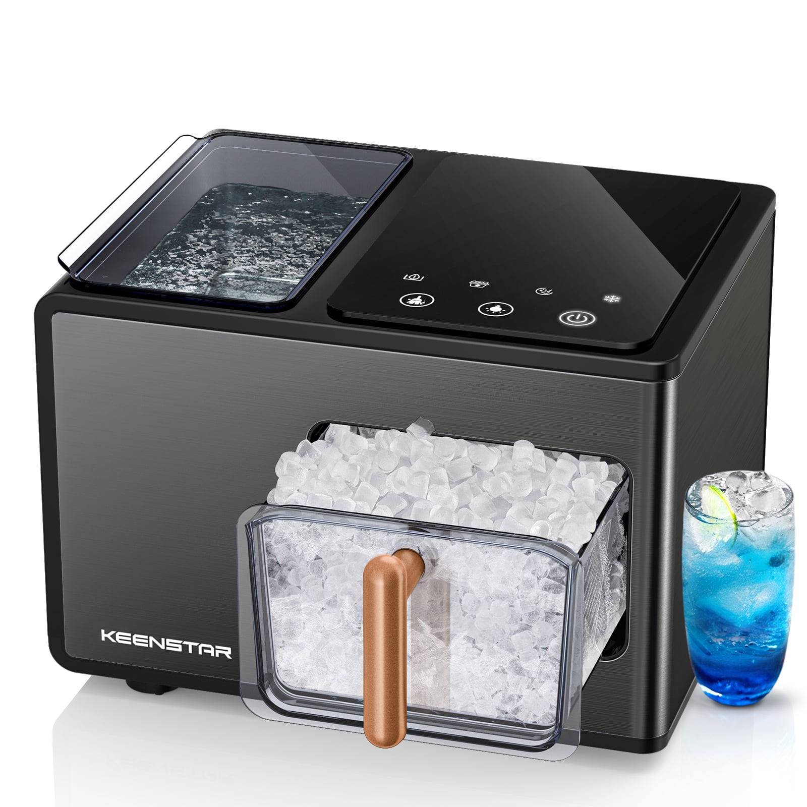 Nugget Ice Maker Countertop, 40lbs/24H, Pebble Ice Maker with Soft ...