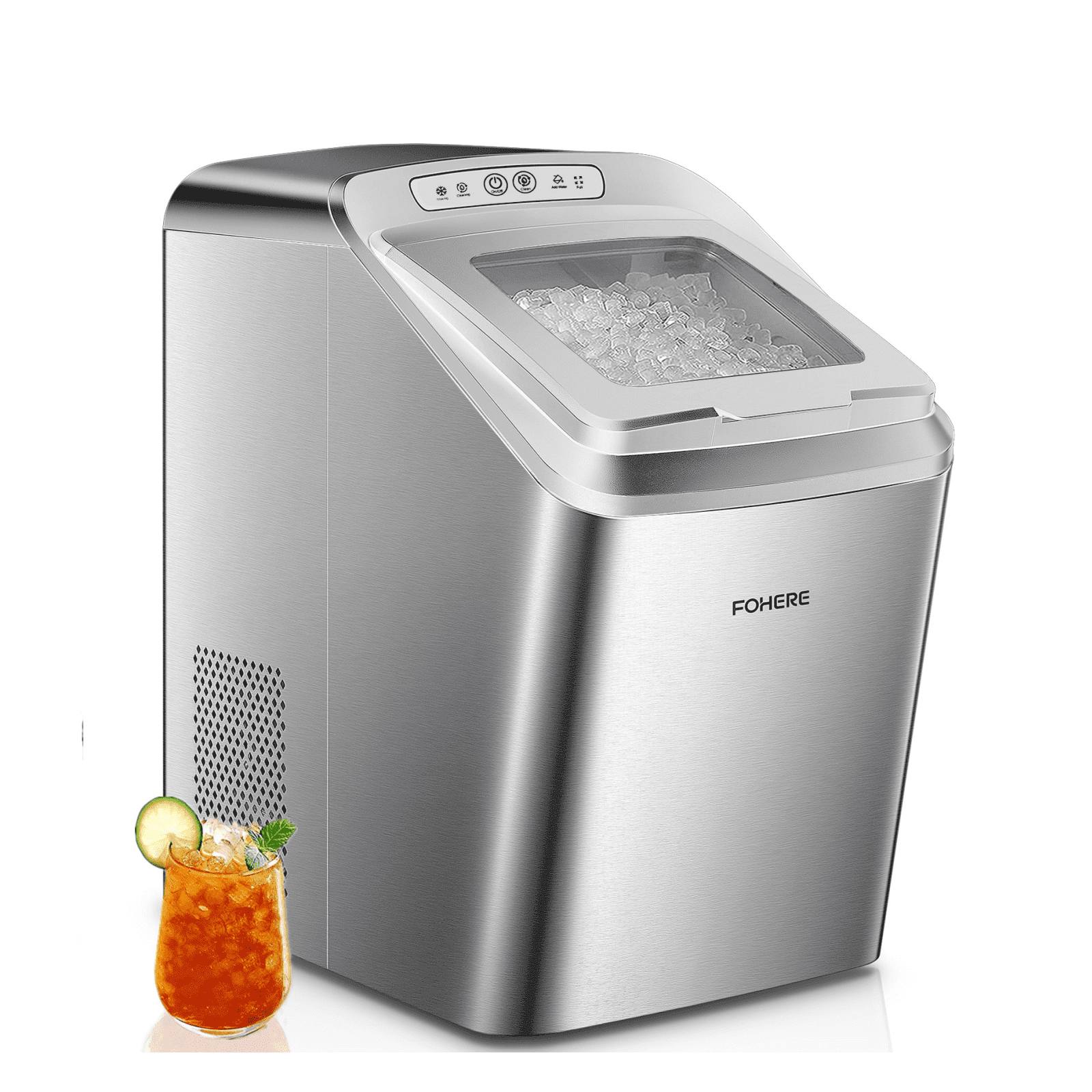 𝟓𝟓𝐥𝐛𝐬 Nugget Ice Maker Countertop, 𝟏𝟎 𝐌𝐢𝐧𝐬 Production Time, Self ...