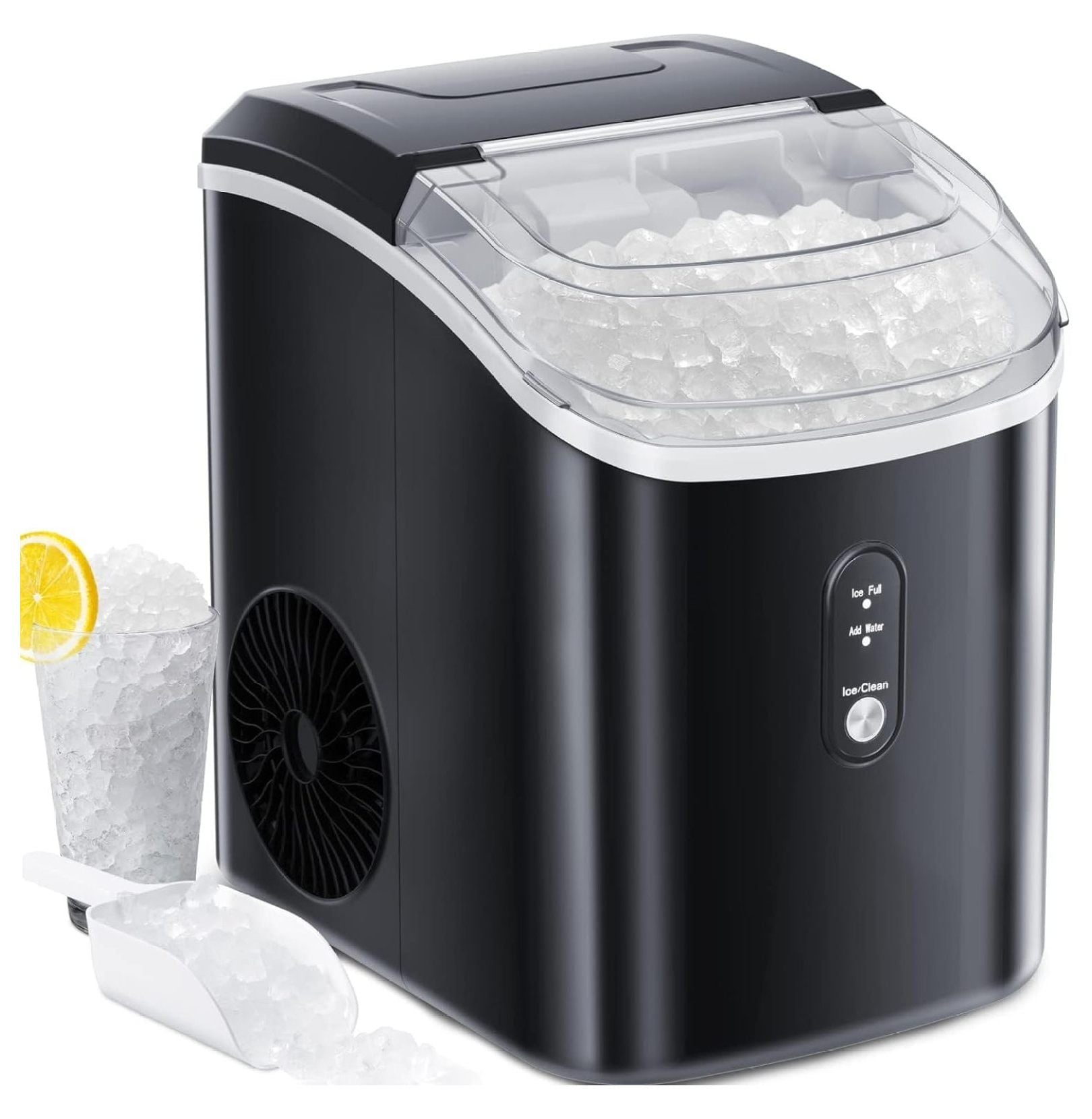 Nugget Ice Maker Coutertop, Pebble Ice Maker Machine with One-Click ...