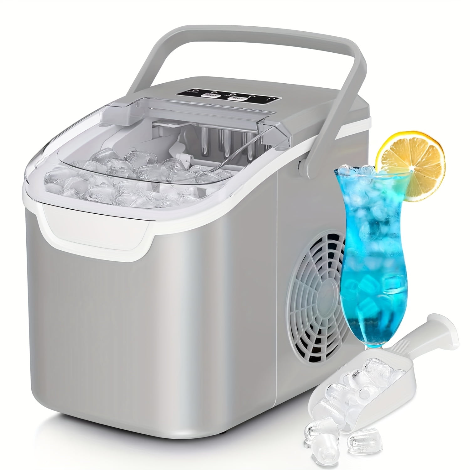 Nugget Ice Makers Countertop, 35lbs/Day Pebble Ice Maker Machine with ...