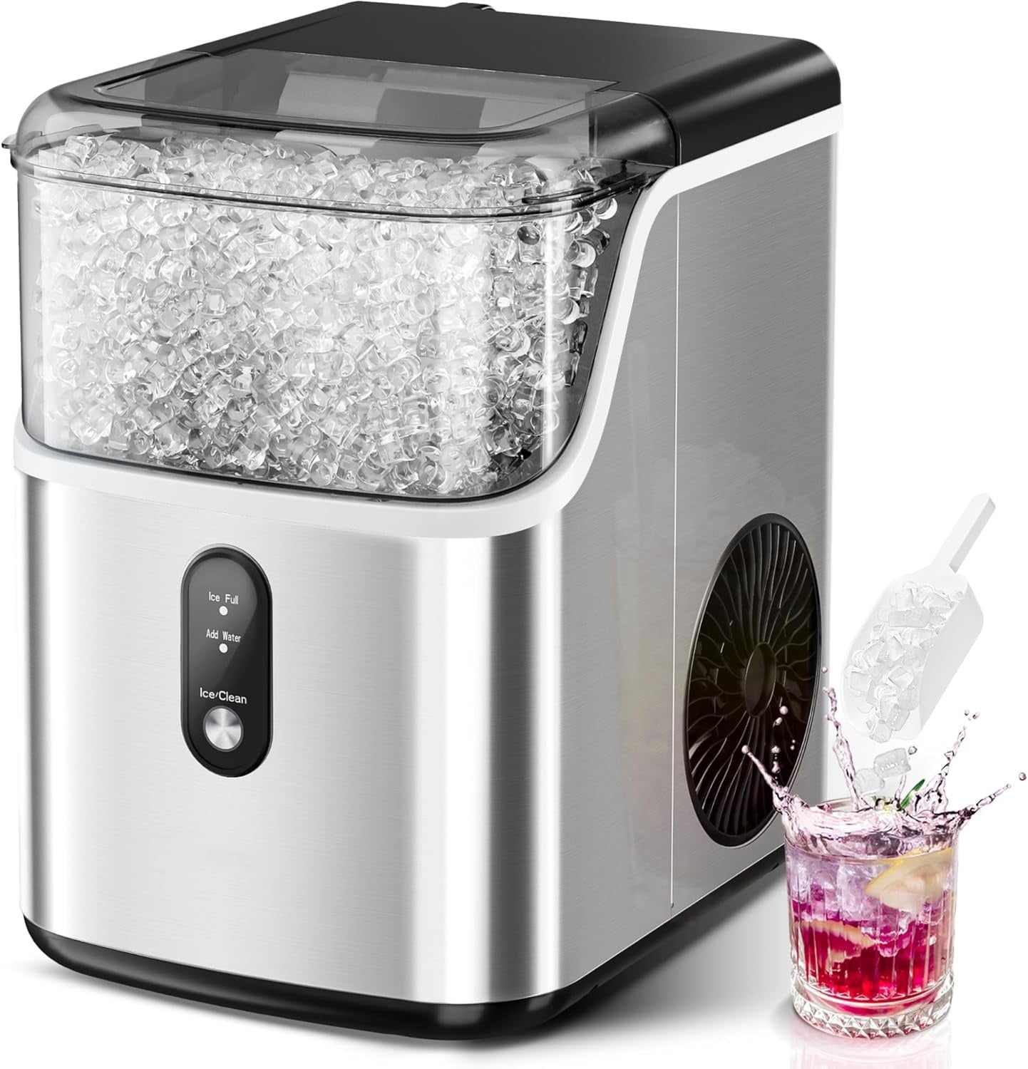 Nugget Ice Makers Countertop, Pebble Ice Maker Machine with 35lbs/24H ...