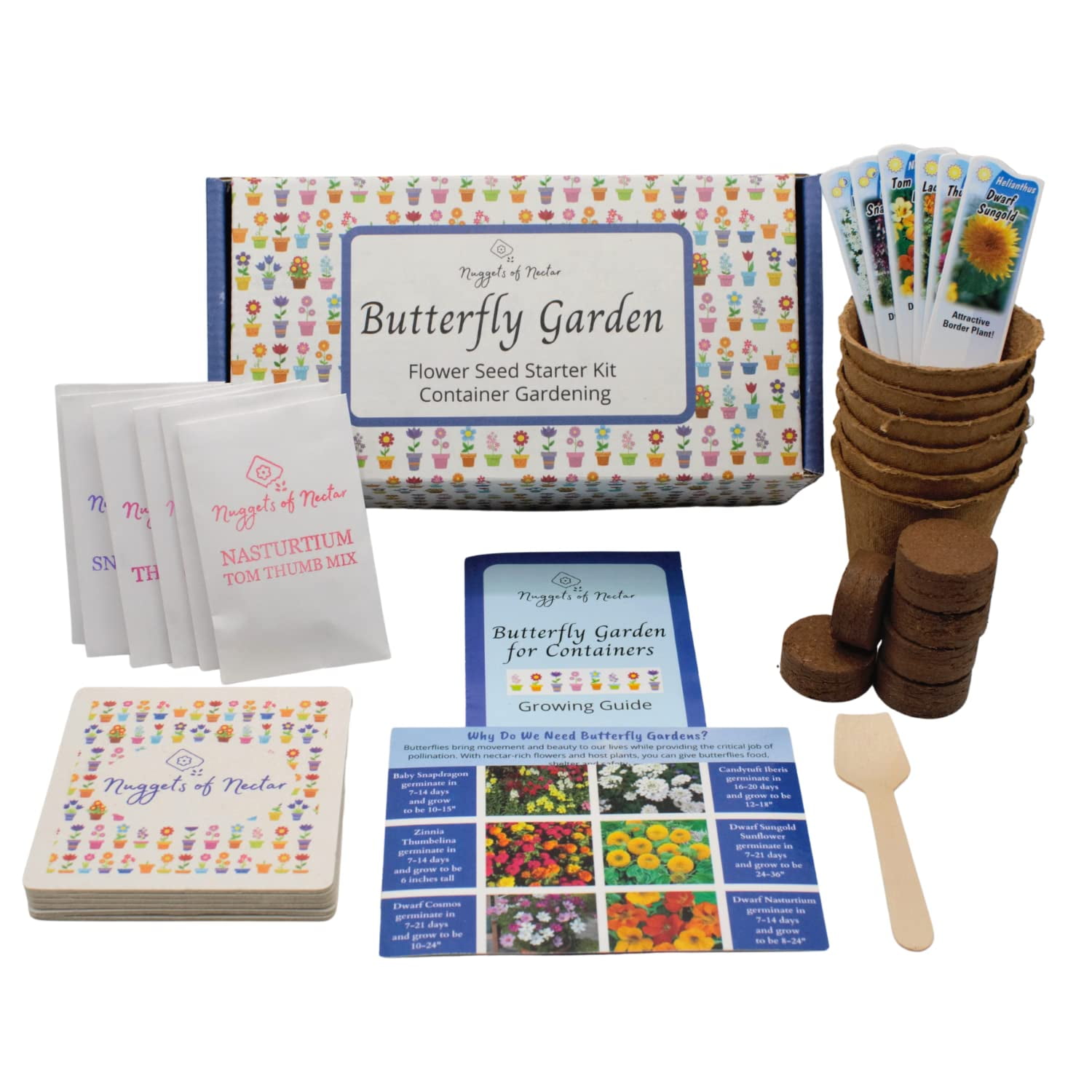 Nuggets of NectarEGSC Butterfly Garden Flower Seed Starter Kit- Grow 6 ...
