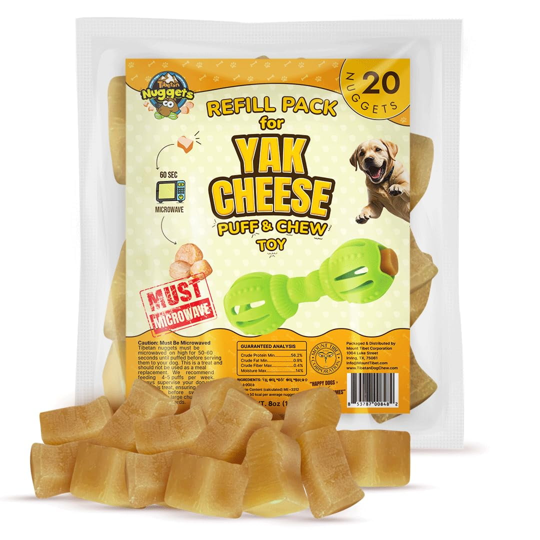 Nuggets Refill Pack For Yak Cheese Puff & Chew Toy | 20 All-Natural ...