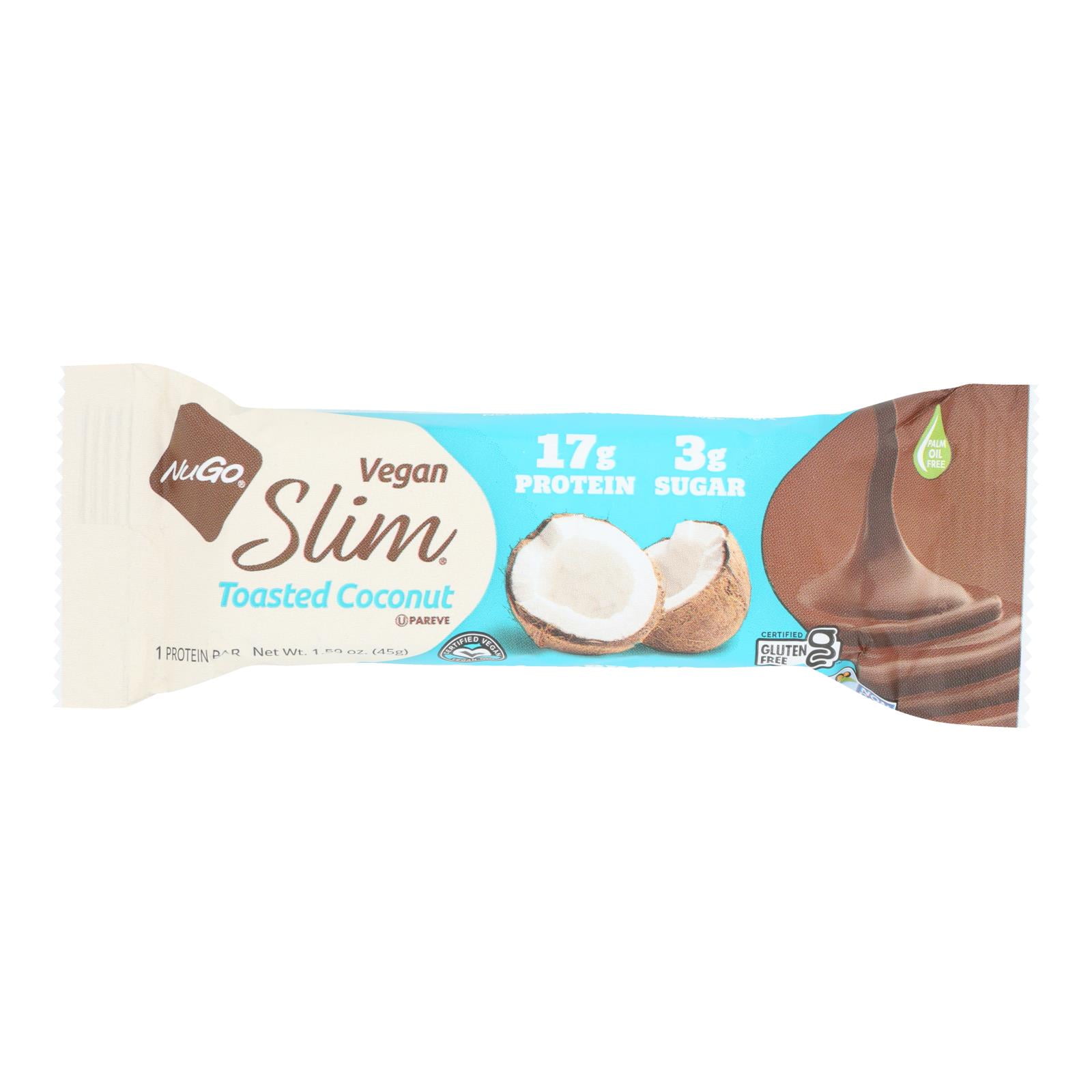 Nugo Nutrition Bar - Slim - Toasted Coconut - Case of 12 - 1.59 oz ...