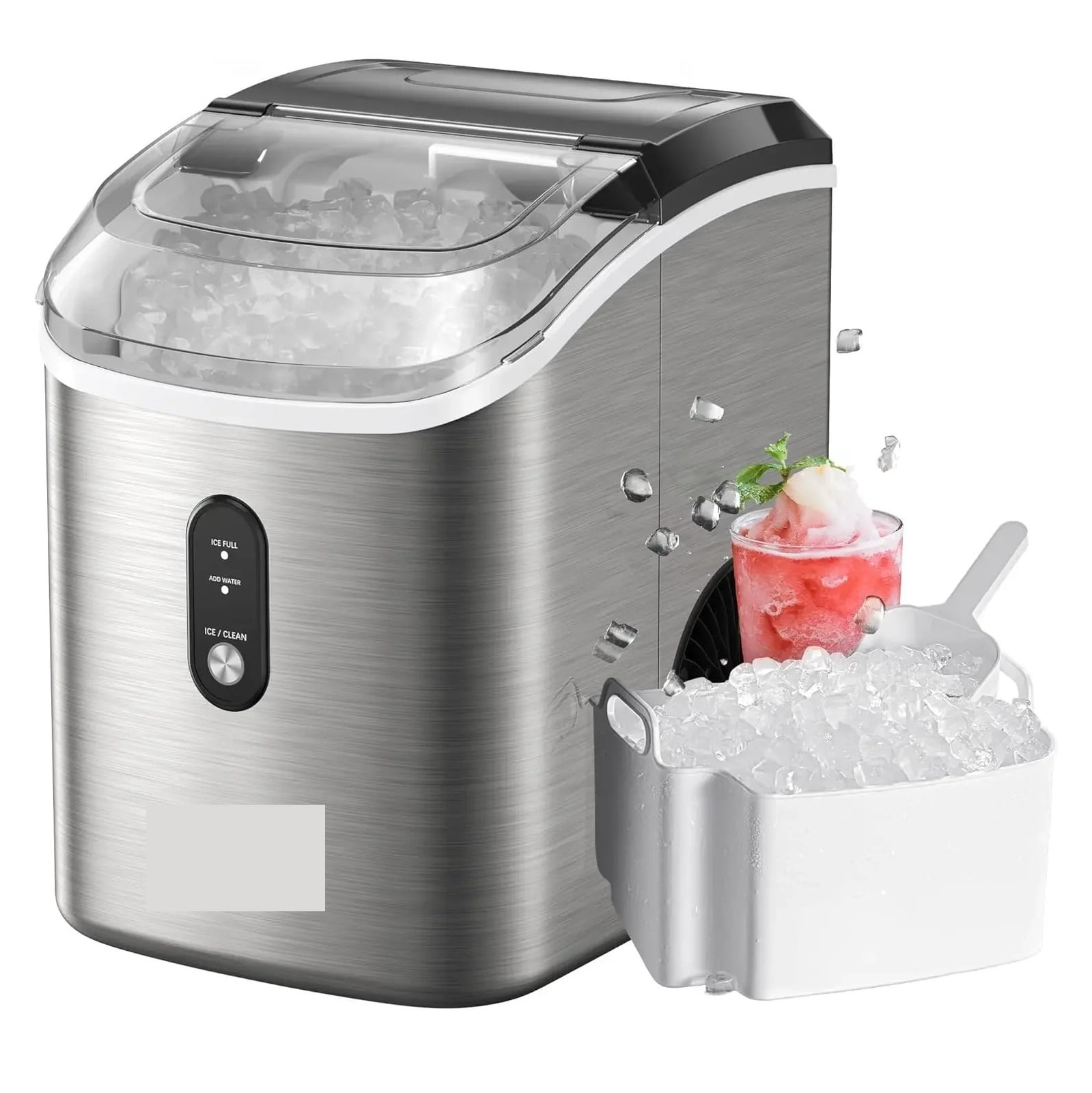 Nugt Countertop Ice Maker, Chewable Pellet Ice Machine With Self ...