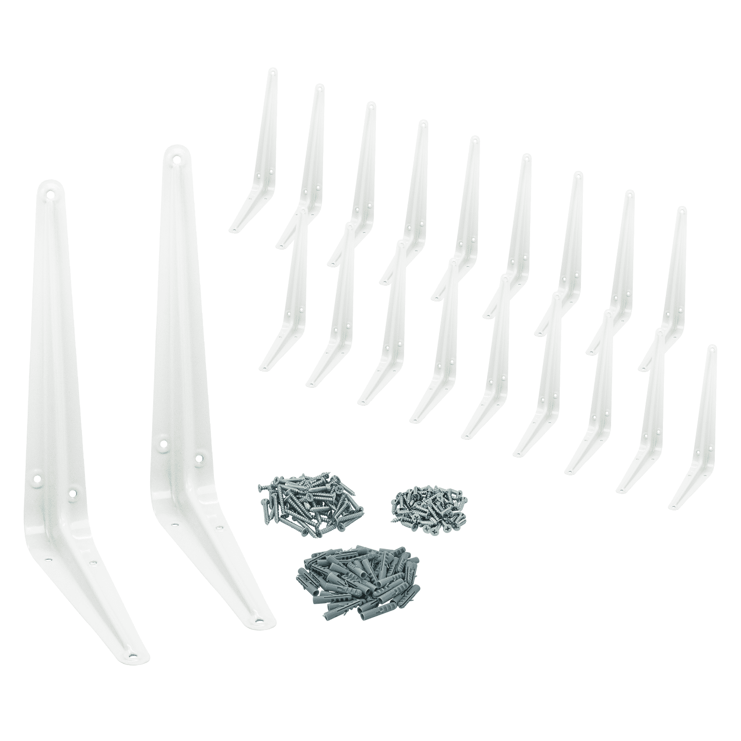 Nuk3y 6" x 8" L Shape Heavy Duty Shelf Bracket with Screws, 20 Pack ...