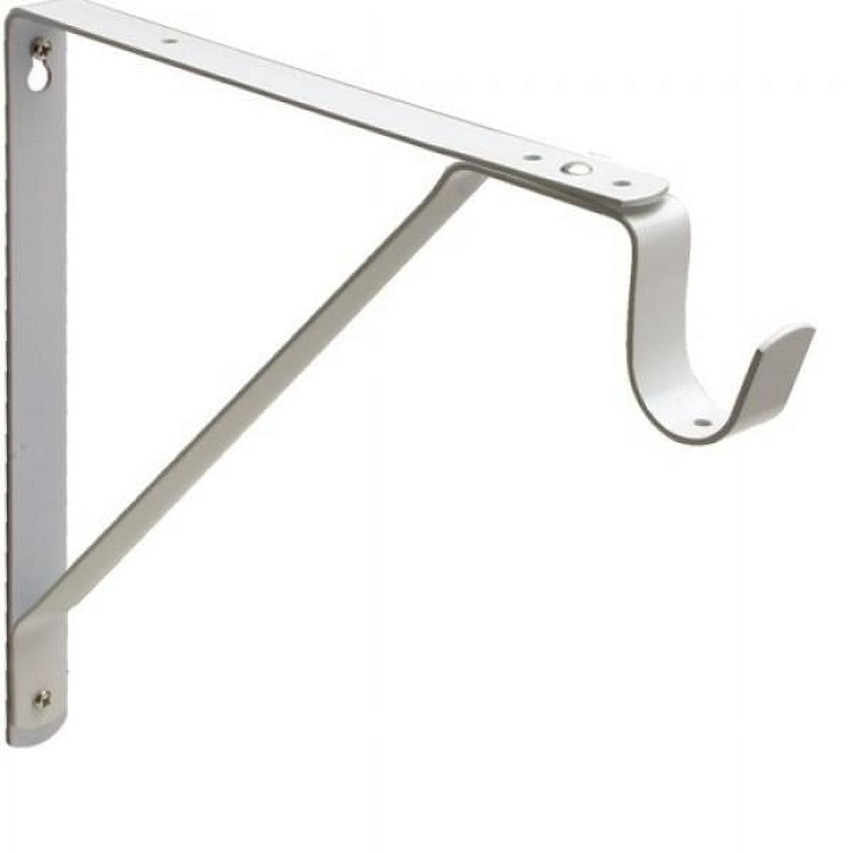 Nuk3y Hardware: Heavy Duty Fixed Shelf & Rod Support Bracket, White ...