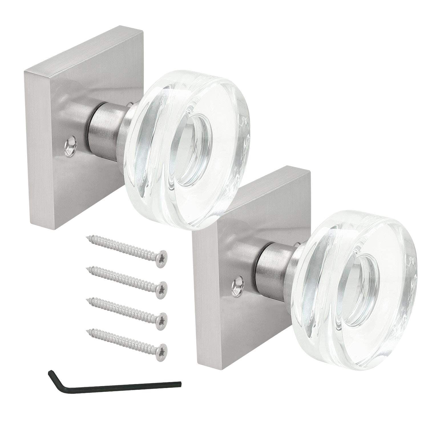 Nuk3y Nova Door Knob Crystal Glass Round - Walmart.com