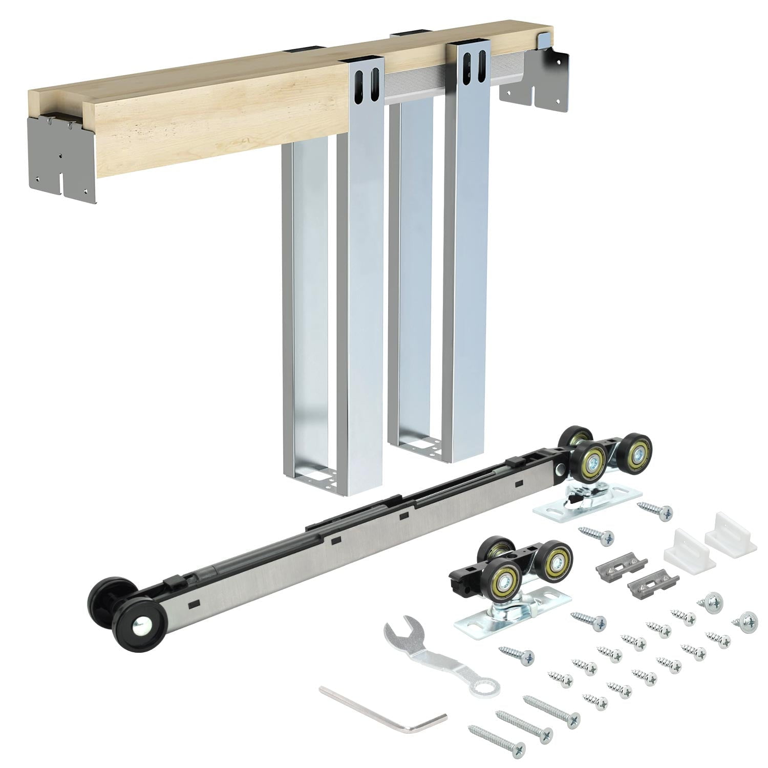 Nuk3y Pocket Door Frame Kit with Two-Way Soft Close - Walmart.com
